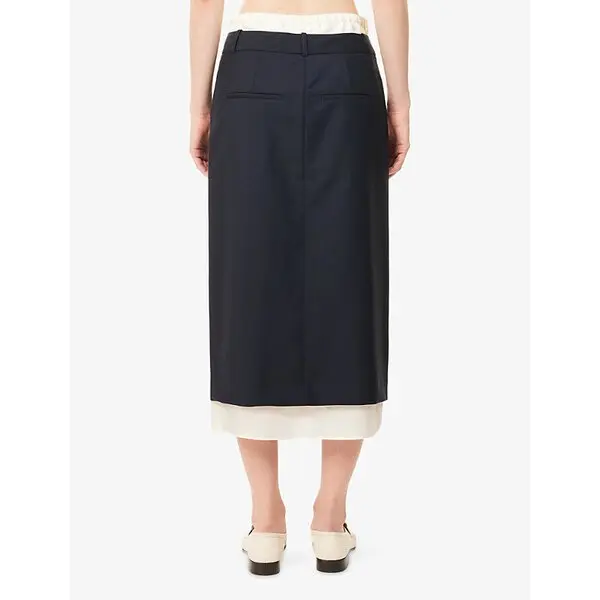 ROHE FRAMES Róhe Frames Wool-blend Midi Skirt