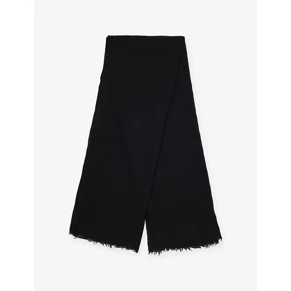 Rick Owens Emily Wool, Silk And Cashmere Scarf - Black