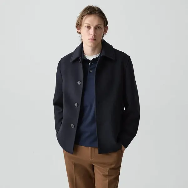 Theory Peacoat In Plush Melton
