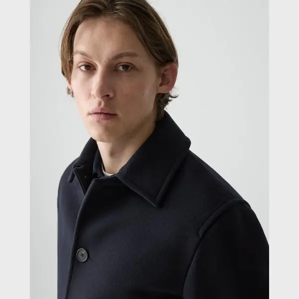 Theory Peacoat In Plush Melton