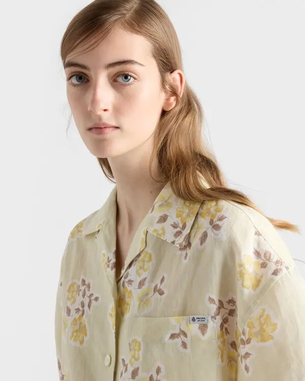 Prada Floral Print Old Linen Shirt