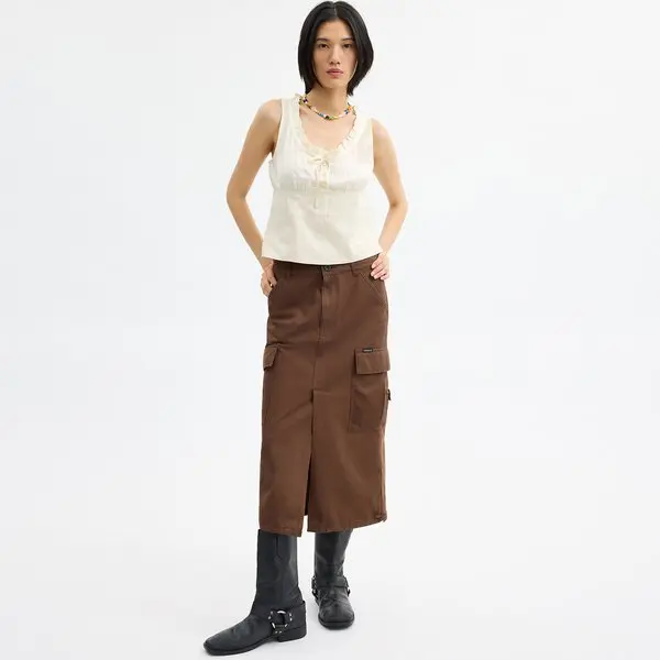COACH OUTLET Cargo Maxi Skirt In Organic Cotton