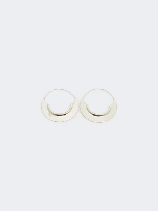 Max Mara Metallic Hoop Earrings - Silver