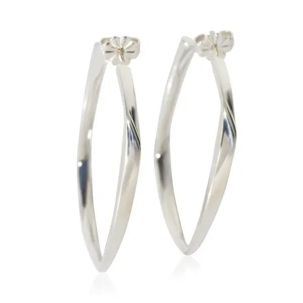 Tiffany & Co. Sterling Silver Frank Gehry Torque Hoop Earrings