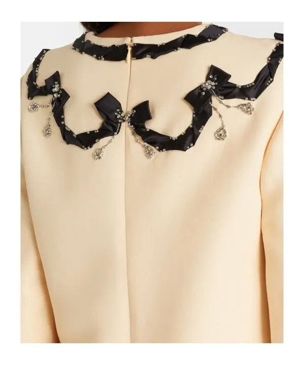 Valentino Garavani Crepe Couture Embellished Minidress