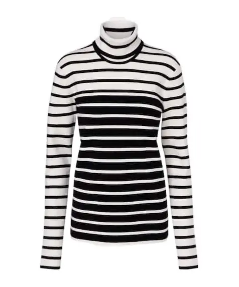 TOTEME Striped Wool-blend Turtleneck Sweater