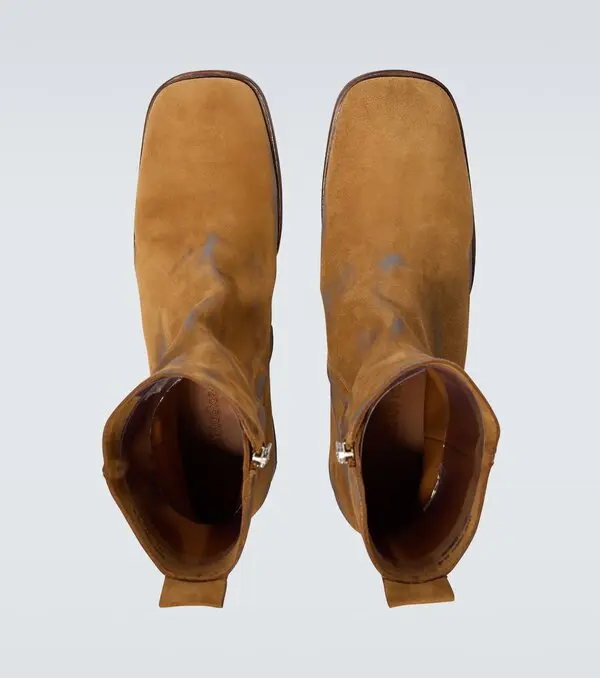 Acne Studios Distressed Suede Ankle Boots