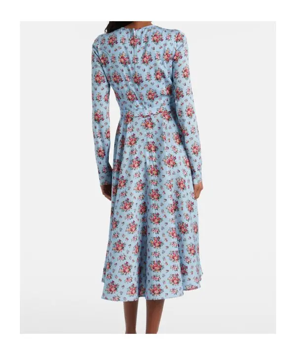 Dolce & Gabbana Floral Silk-blend Midi Dress