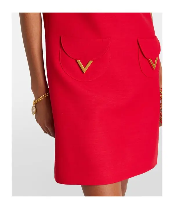 Valentino Garavani Crepe Couture Vgold Minidress