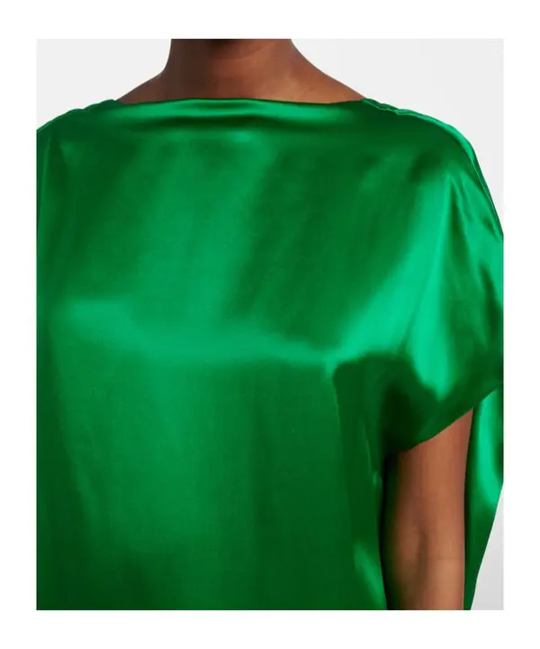 Dries Van Noten Silk Satin Midi Dress