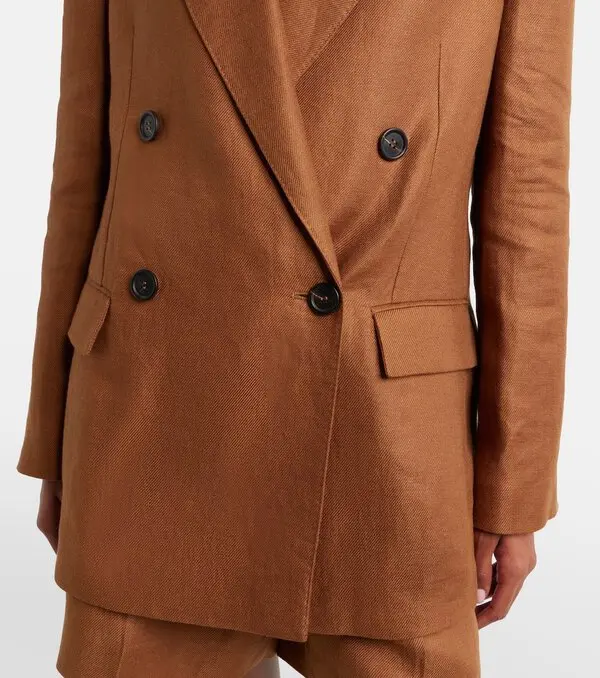 Brunello Cucinelli Double-breasted Linen Blazer