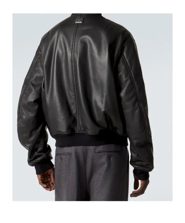 Dolce & Gabbana Leather Bomber Jacket