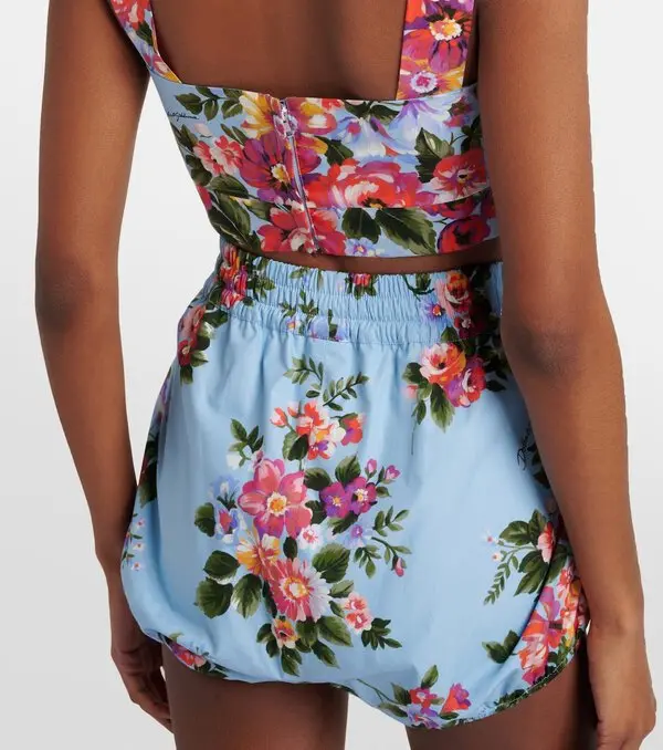 Dolce & Gabbana Floral Cotton Poplin Shorts