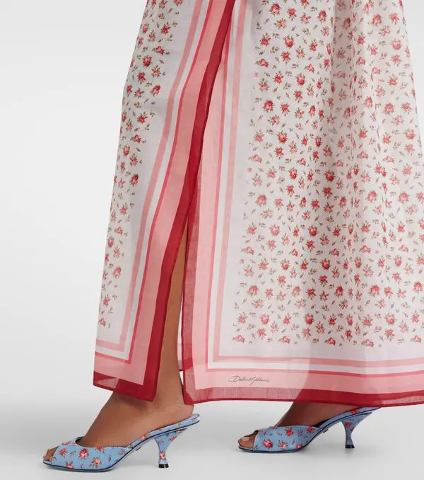 Dolce & Gabbana Floral Cotton Beach Cover-up