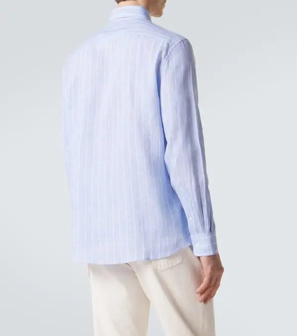 Brunello Cucinelli Striped Linen Shirt