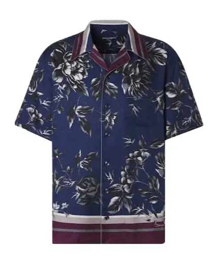 Dolce & Gabbana Printed Silk Bowling Shirt