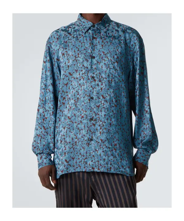Dries Van Noten Printed Satin Shirt