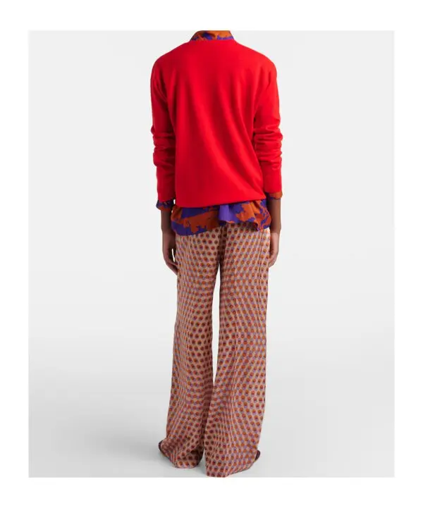 Dries Van Noten Polka-dot Silk Wide-leg Pants