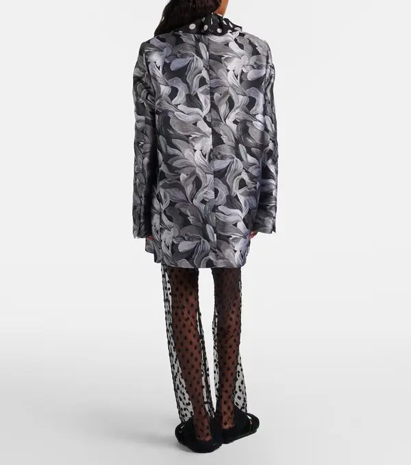 Dries Van Noten Polka-dot Mesh Slim Pants