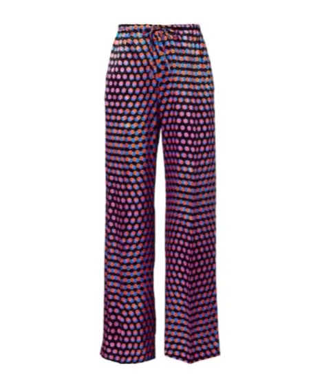 Dries Van Noten Polka-dot Silk Wide-leg Pants