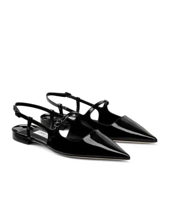 JIMMY CHOO Pointed-toe Flat Sandals