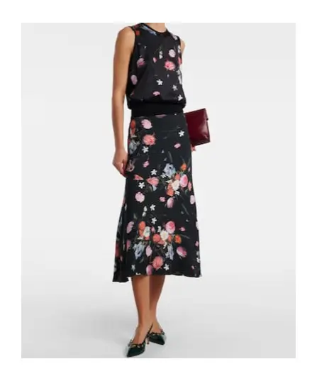 Erdem Floral Printed Wool Top
