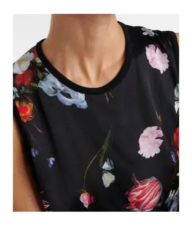 Erdem Floral Printed Wool Top