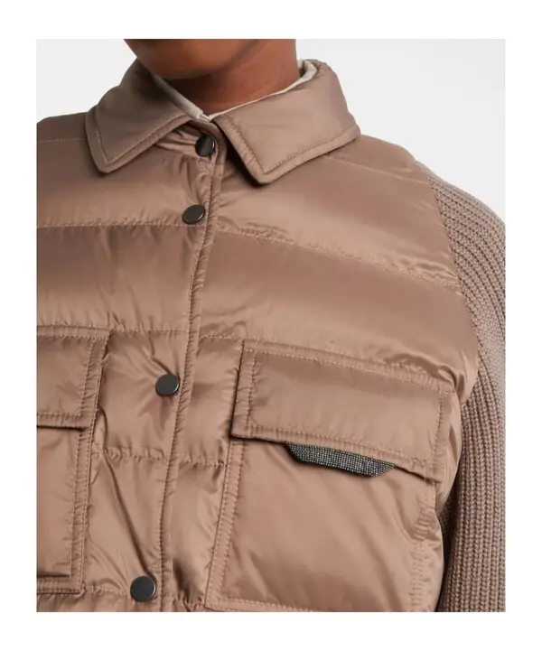 Brunello Cucinelli Wool, Cashmere, And Silk Down Jacket