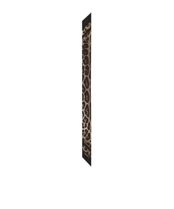 Dolce & Gabbana Dolce Gabbana Leopard Printed Scarf - Black