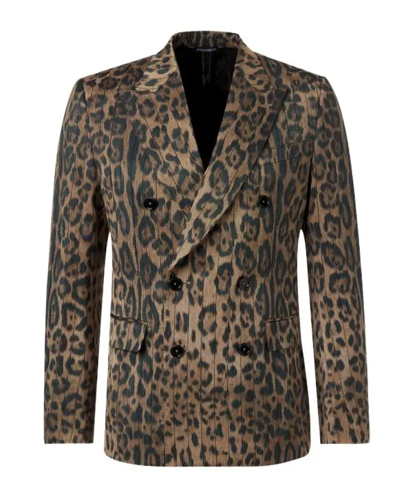 Dolce & Gabbana Leopard-print Cotton-blend Blazer