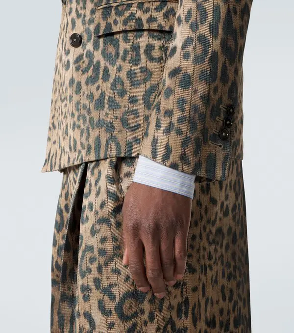 Dolce & Gabbana Leopard-print Cotton-blend Blazer