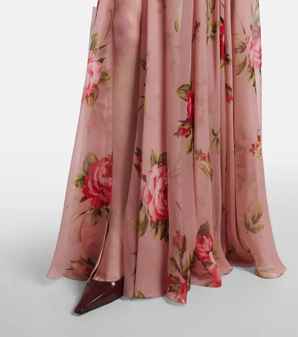 Dolce & Gabbana Floral Silk Chiffon Gown