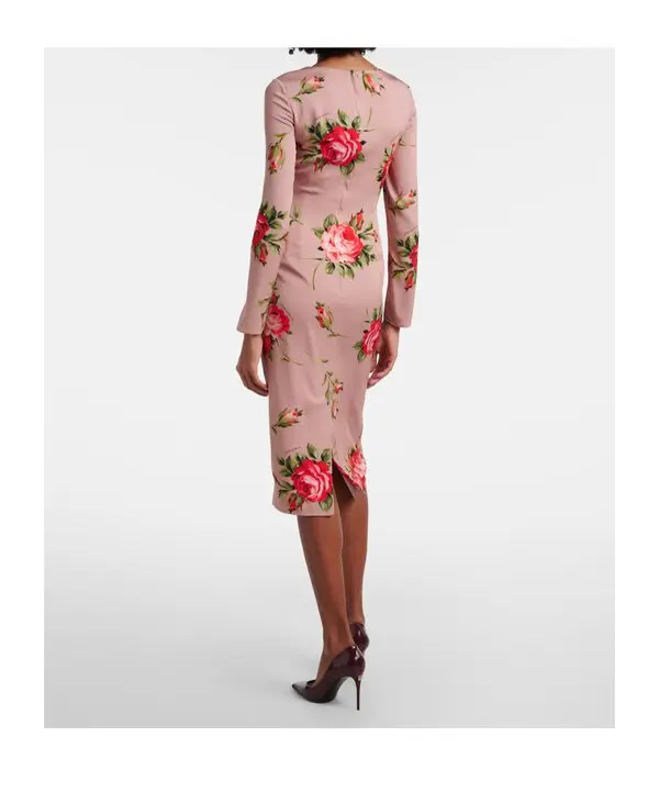 Dolce & Gabbana Floral Silk-blend Midi Dress
