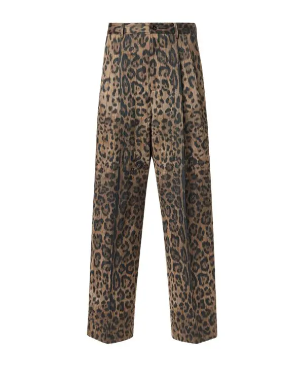 Dolce & Gabbana Cotton-blend Straight Pants - Brown