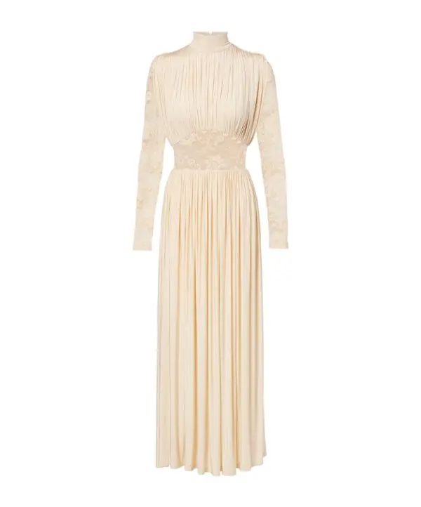 Zimmermann Rebellion Draped Lace Gown - Nude