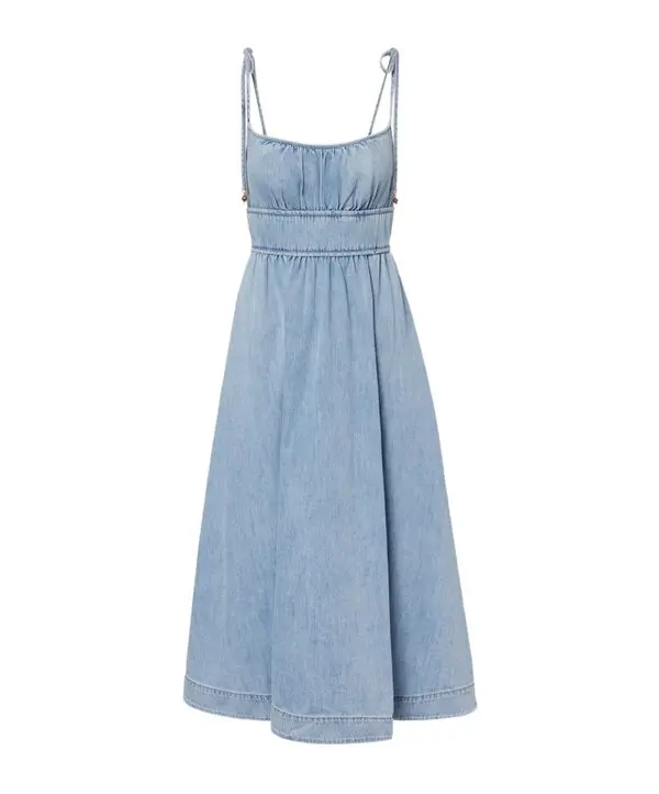 Zimmermann Wanderlust Denim Midi Skirt