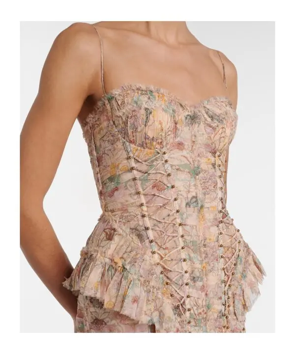 Zimmermann Rebellion Floral Silk Midi Dress