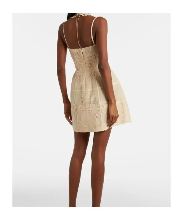 Zimmermann Rebellion Linen And Silk Bustier Dress