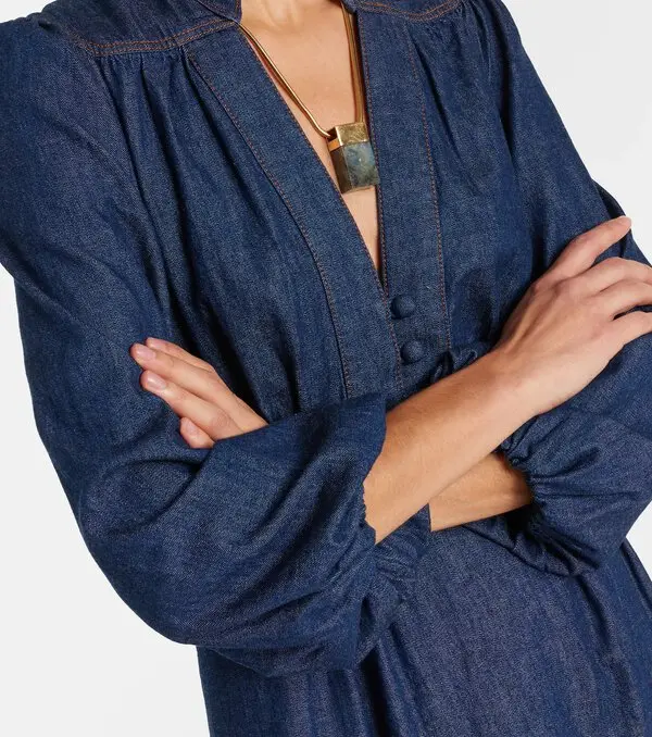 Zimmermann Awaken Denim Midi Dress