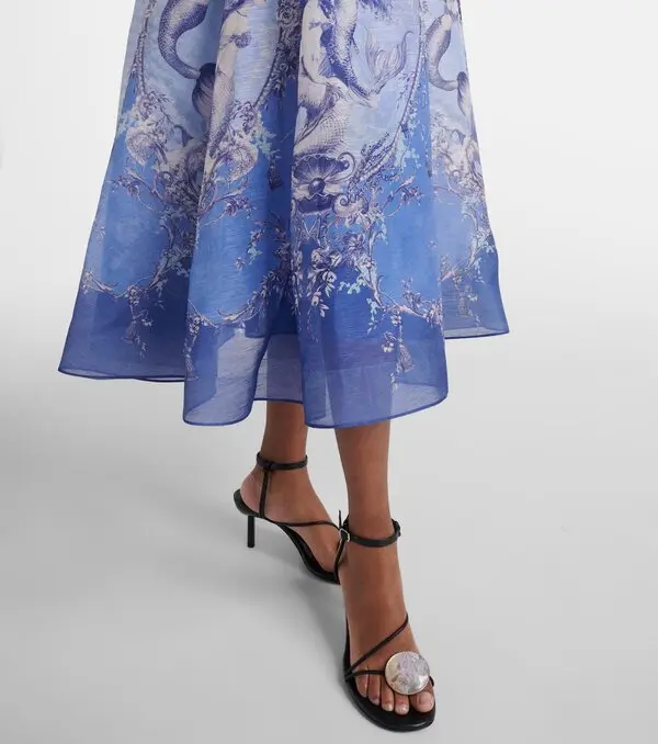 Zimmermann Rebellion Linen And Silk Bustier Dress