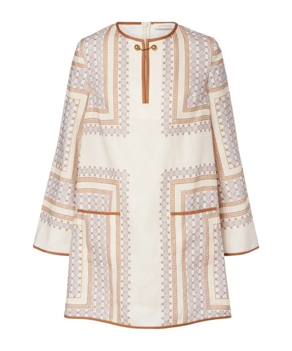 Zimmermann Printed Linen Minidress
