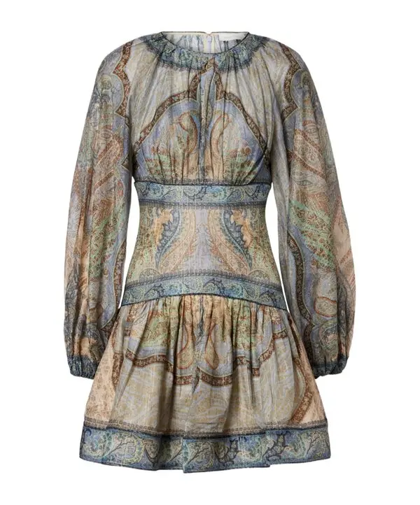 Zimmermann Wanderlust Cotton And Silk-blend Minidress