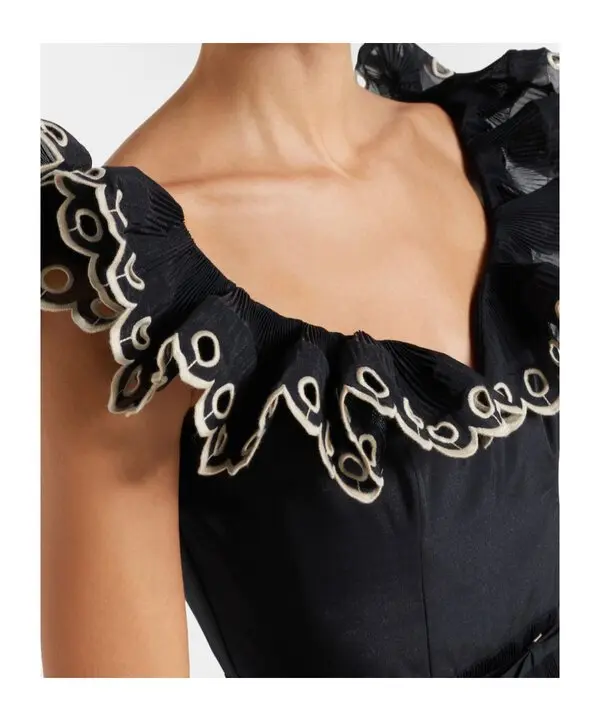 Zimmermann Embroidered Ruffled Minidress