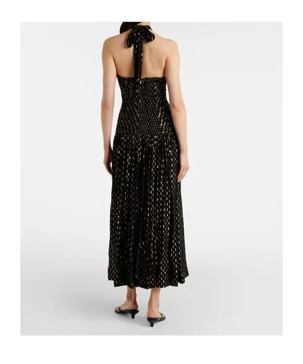 Zimmermann Daylight Halterneck Lame Midi Dress