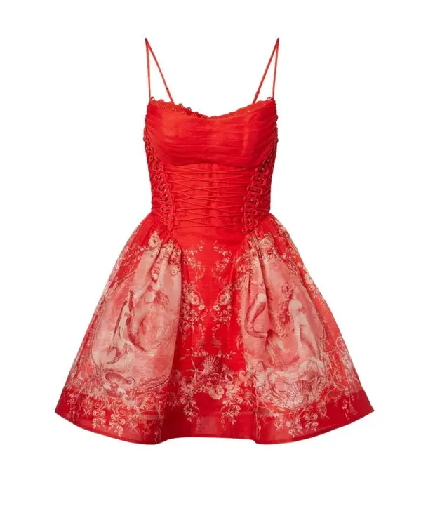 Zimmermann Rebellion Linen And Silk Minidress