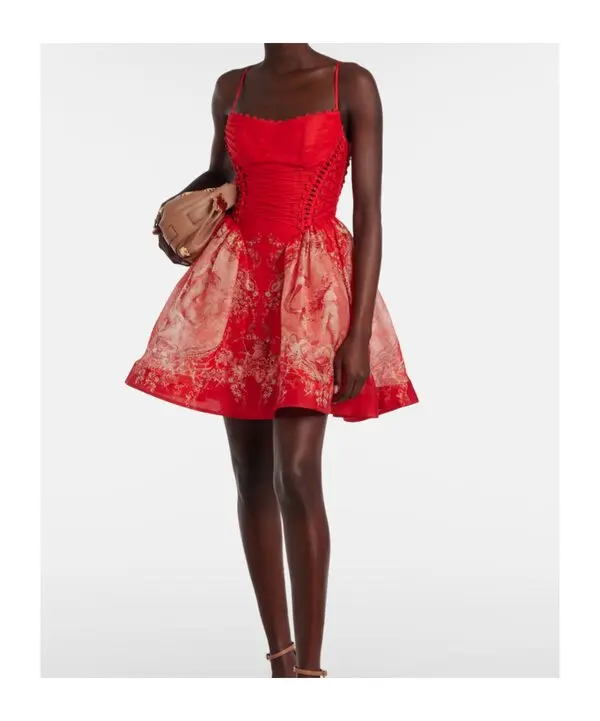 Zimmermann Rebellion Linen And Silk Minidress