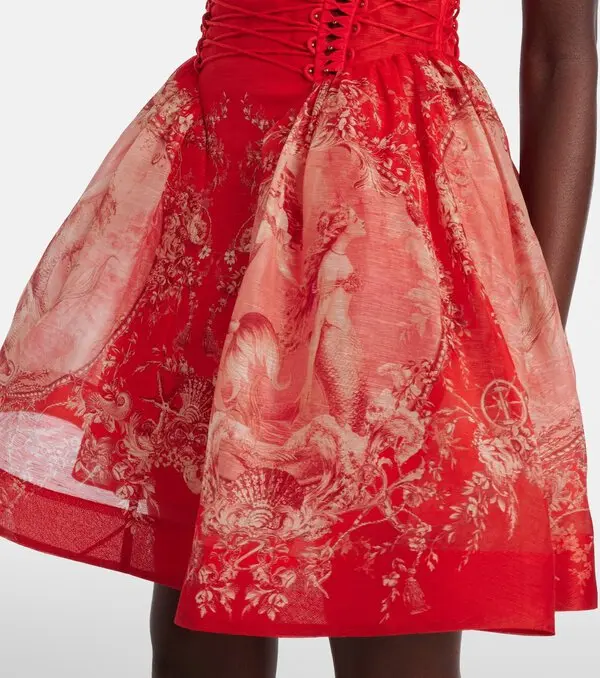 Zimmermann Rebellion Linen And Silk Minidress