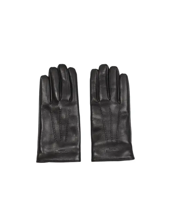 Giorgio Armani Logo-stamped Leather Gloves