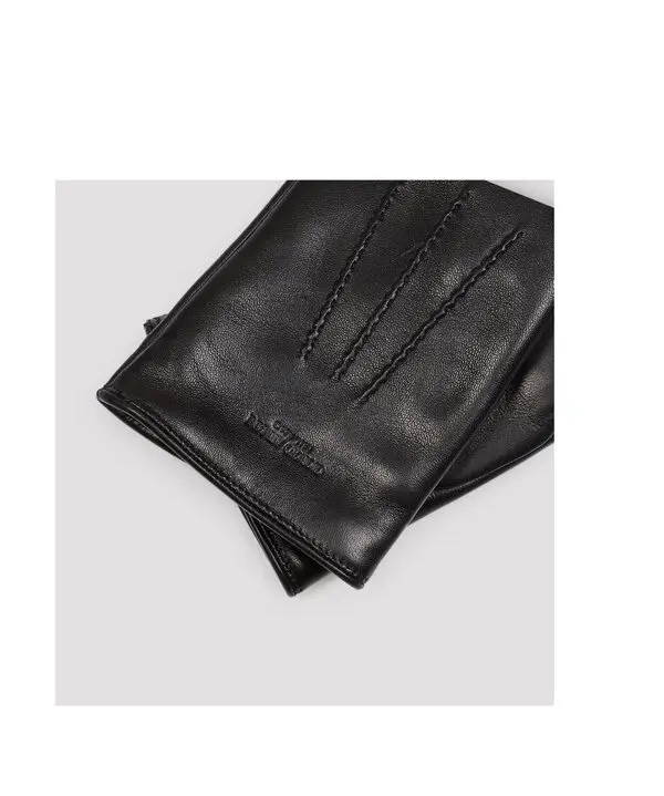 Giorgio Armani Logo-stamped Leather Gloves