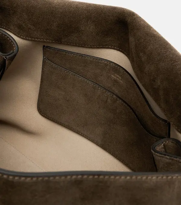 TOTEME T-lock Suede Shoulder Bag